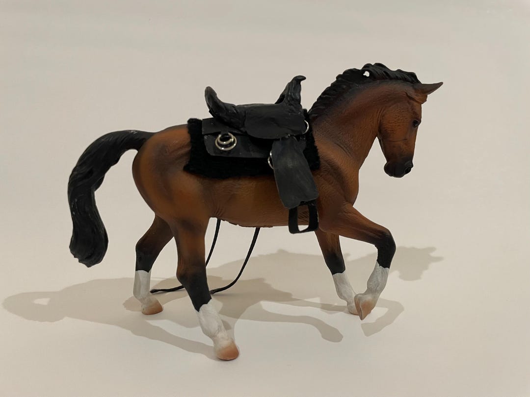 Miniature Midnight Black Western Saddle Set (horse NOT Included) - Etsy