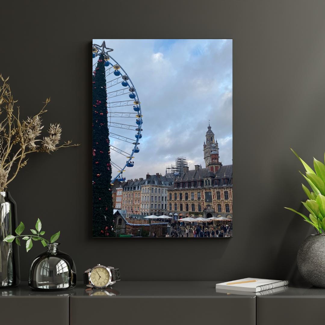 Lille, France Christmas Poster, Original Photo Art, Digital Download - Etsy