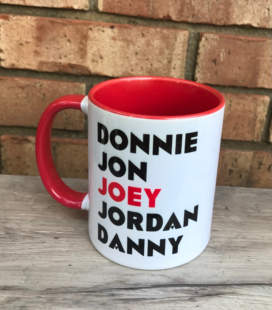 New Kids 1st Names Mug! Blockhead Coffee Mug. Joey, Jordan, Donnie ...
