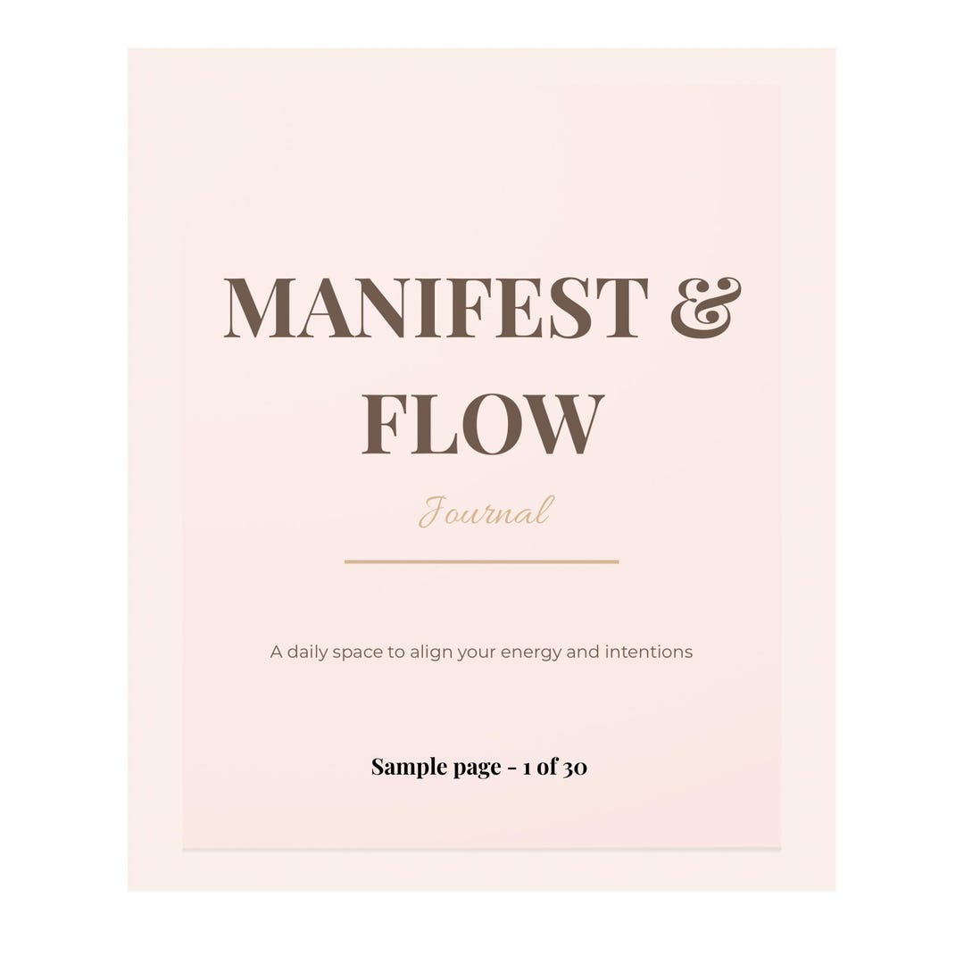 Manifest & Flow Journal | 30-day Manifestation Journal Printable | Law ...