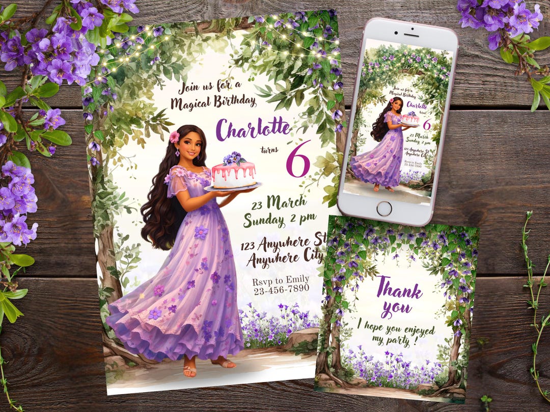 Editable Isabela Birthday Invitation, Encanto Inspired (digital ...
