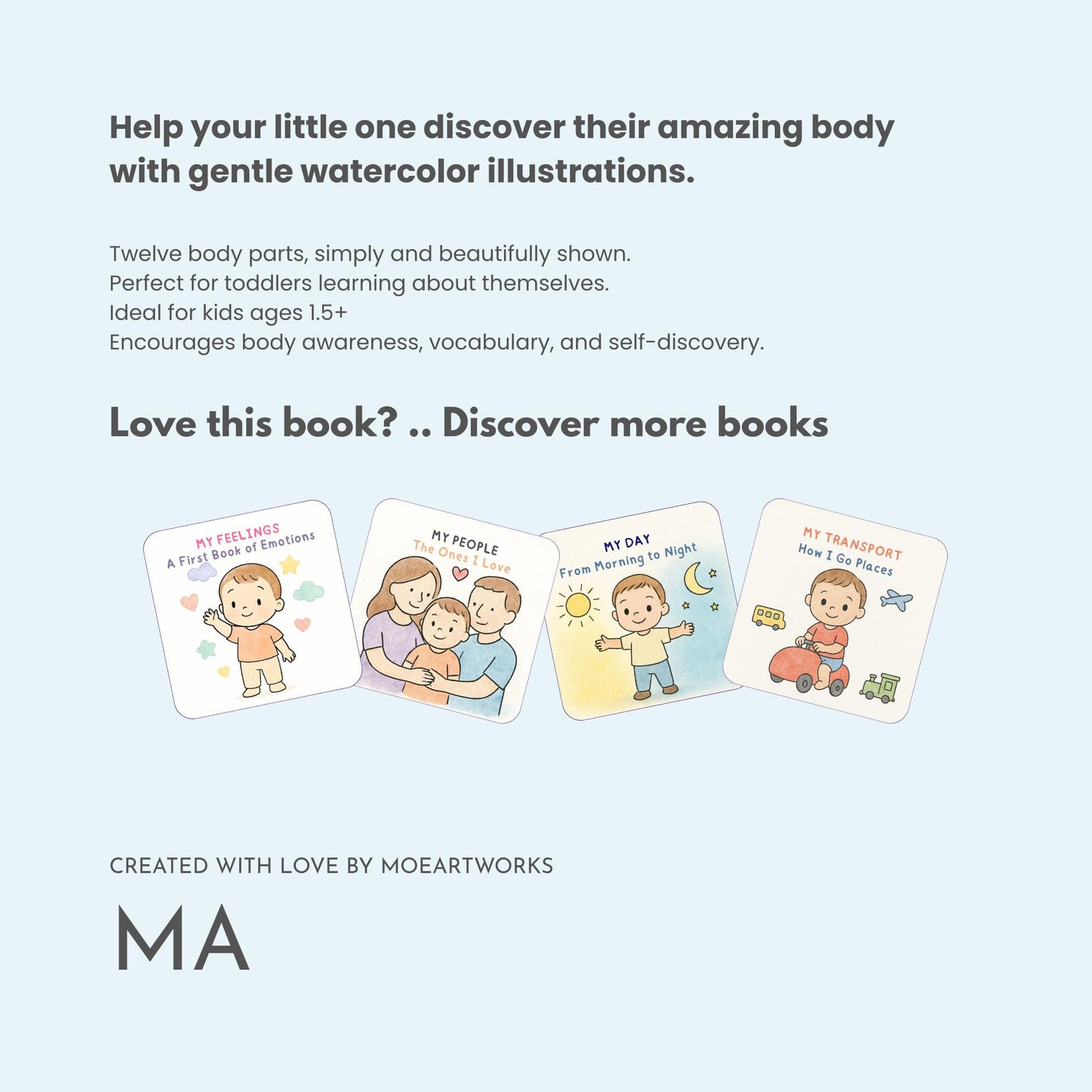 My Body: A Toddler's First Body Parts Book - Watercolor Board Book for ...