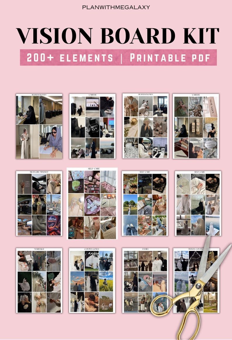 2026 Muslim Girl Vision Board Islamic Digital Vision Board for Women ...