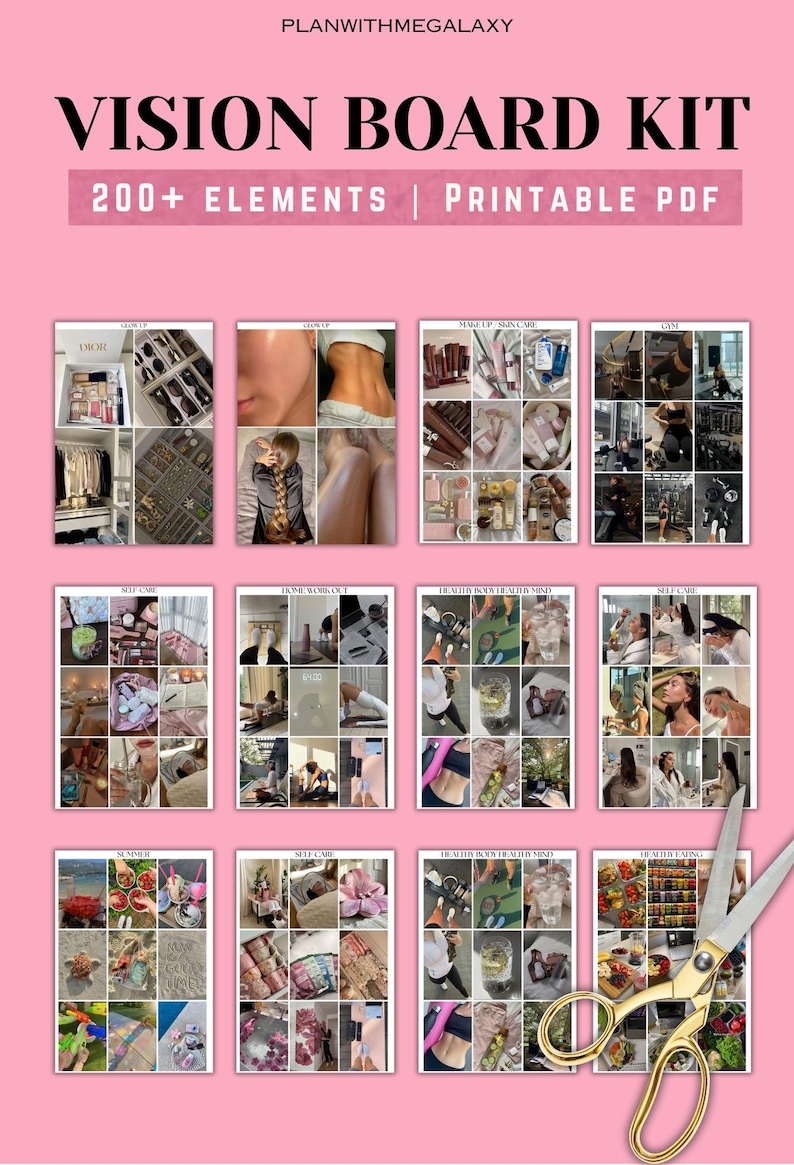 STudent Vision Board 2026 Printable PDF Akademische Ziele, Motivation ...