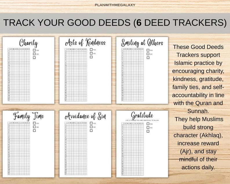 Islamic Habit Tracker 2026: Daily Salah, Quran, Budget (PDF Printable ...