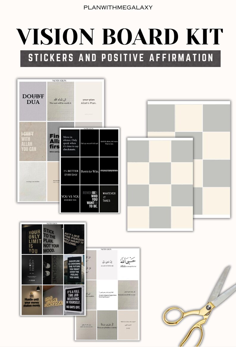Ramadan Vision Board for Muslim Men 2026 Strengthen Iman Build ...