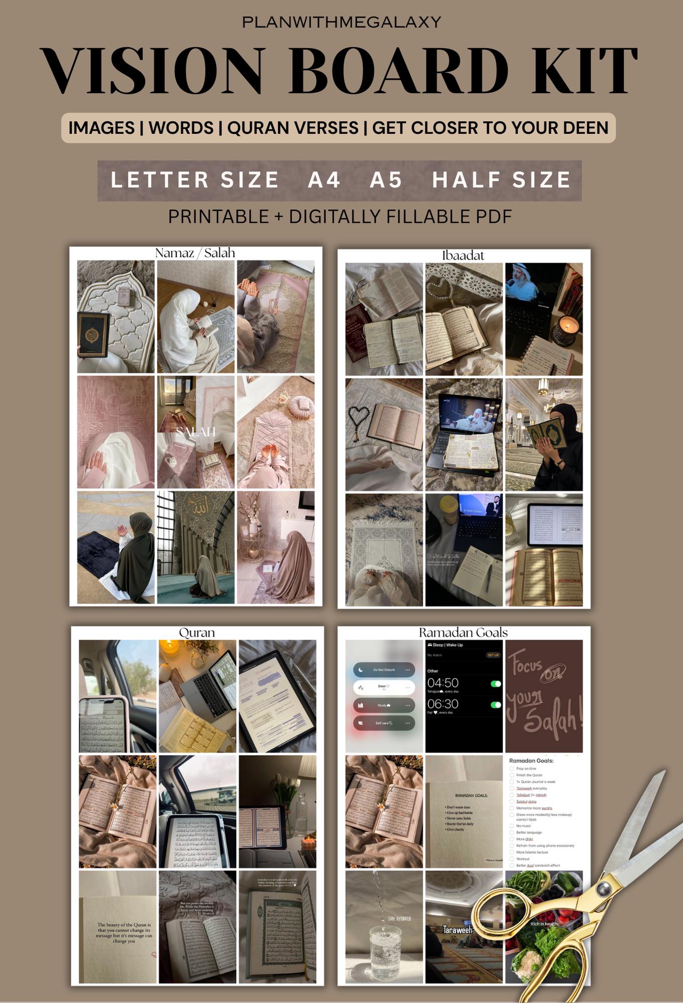 2026 Ramadan Vision Board Muslim Girl Vision Board Digital Download PDF ...