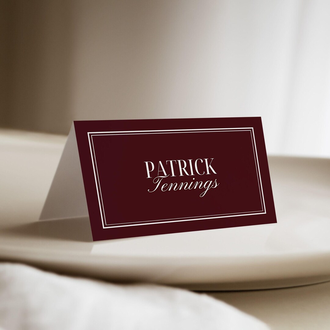 Editable Place Cards Template, Minimalist Canva Name Cards (PC01) - Etsy
