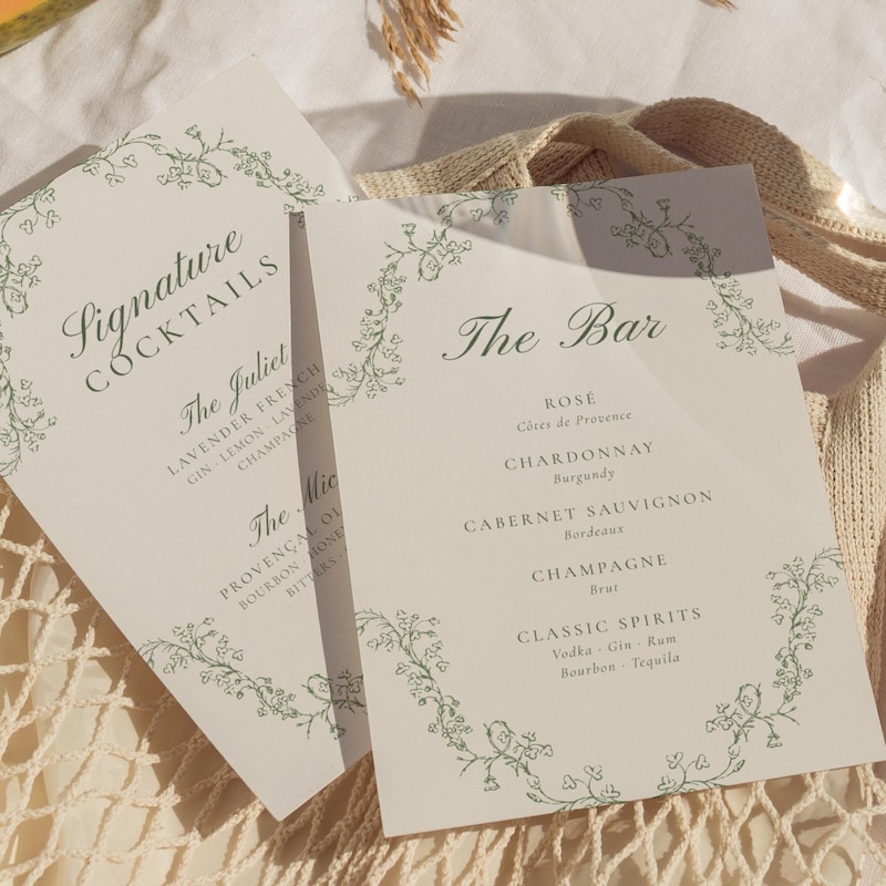 French Menu - Etsy