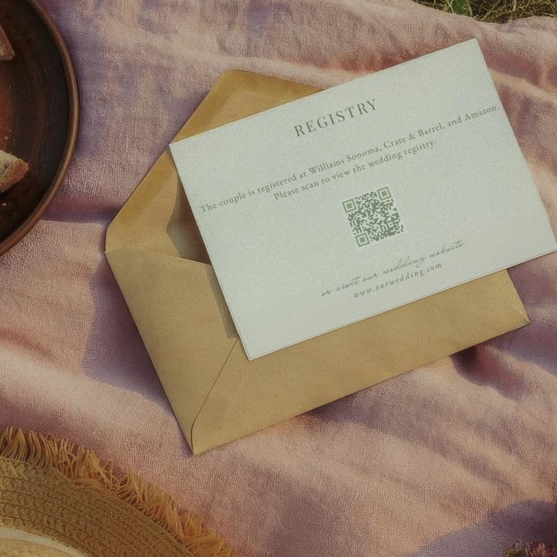 Editable Wedding Registry Card Template Printable Registry Insert - Etsy