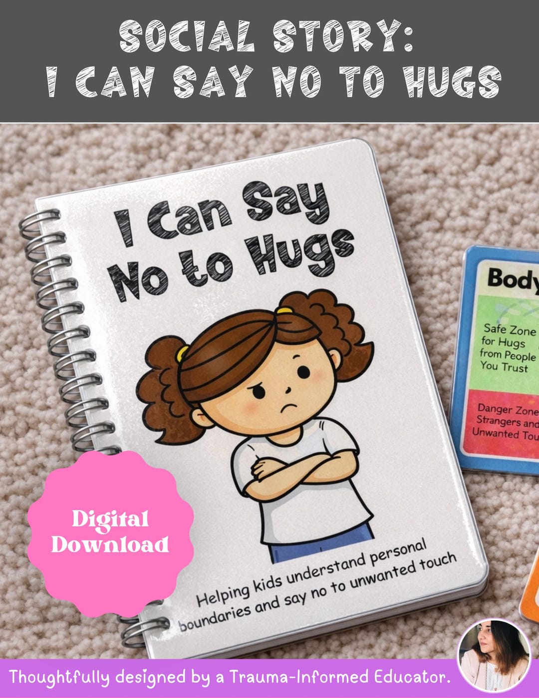 I Can Say STOP to Hugs Social Story for Kids | Body Safety | Consent ...