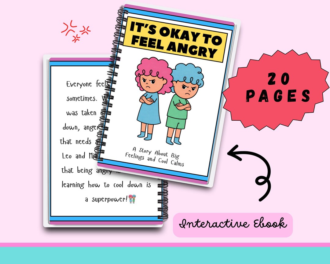 It's Okay to Feel Angry Activity Book | Kids Emotional Regulation, Calm ...