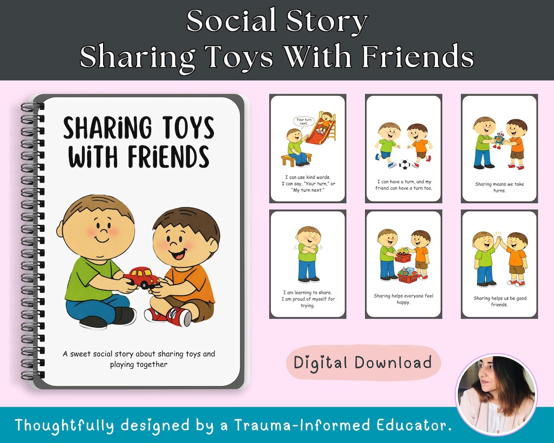 Sharing Toys Social Story | Learn to Share | Preschool & Autism Support ...