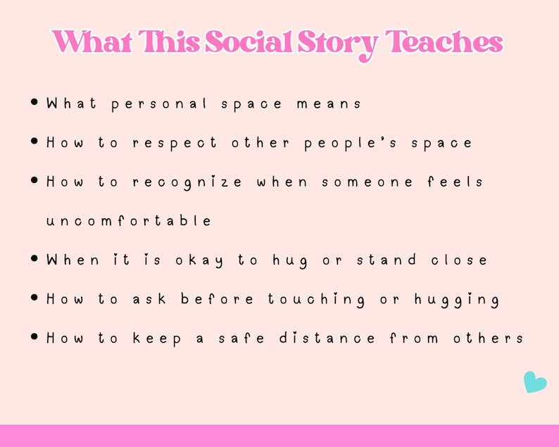 Personal Space Social Story for Kids | SEL Learning, Social Skills ...