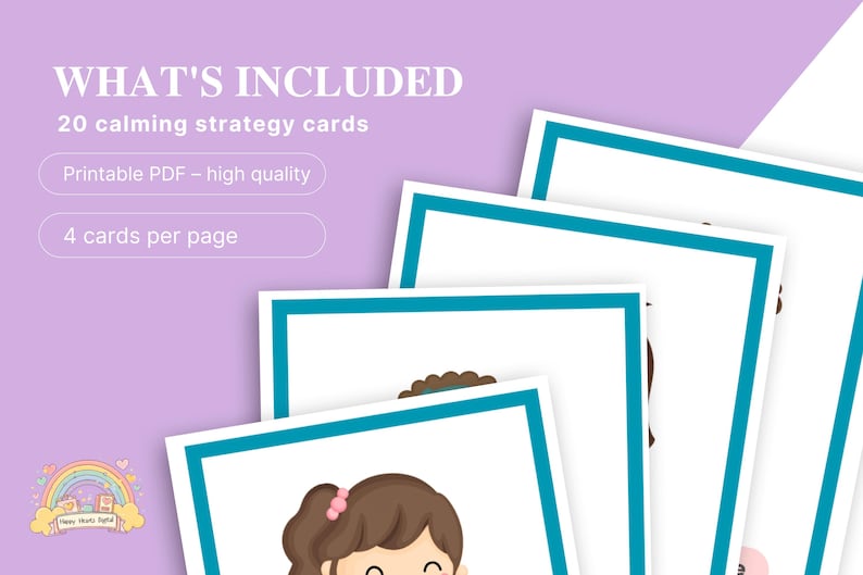 Calming Strategy Cards for Kids – Printable Calm Corner | Emotional ...