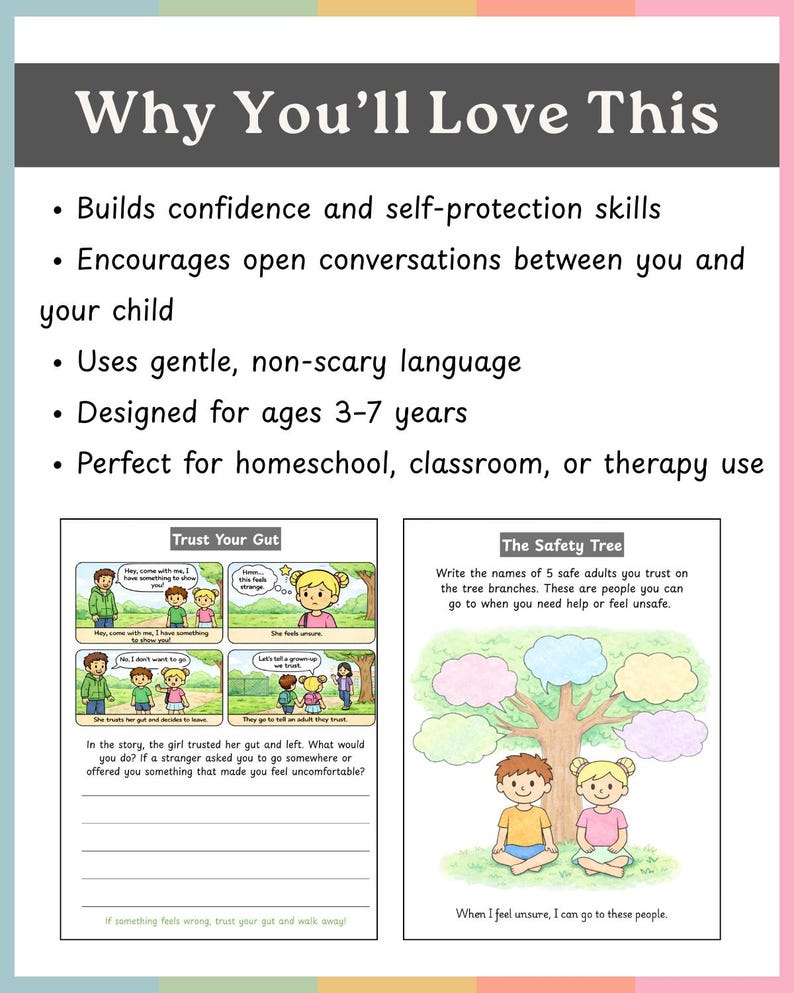 Body Safety Worksheets for Kids | Personal Safety, Boundaries, Safe ...