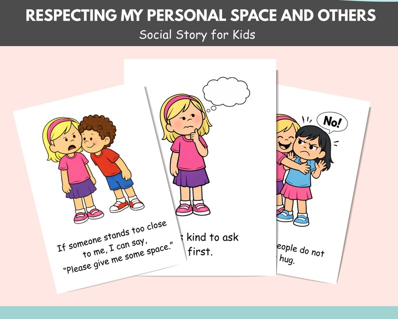 Personal Space Social Story for Kids | SEL Learning, Social Skills ...