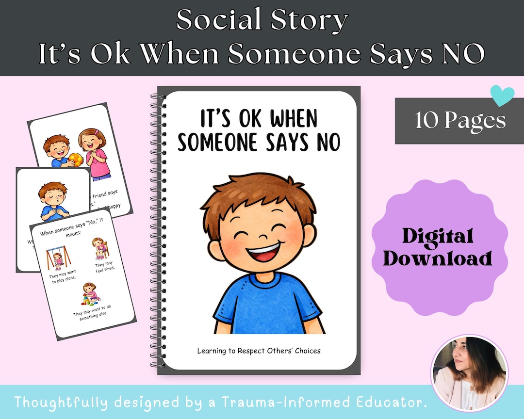 It’s OK When Someone Says No – Social Story for Kids | SEL Printable ...