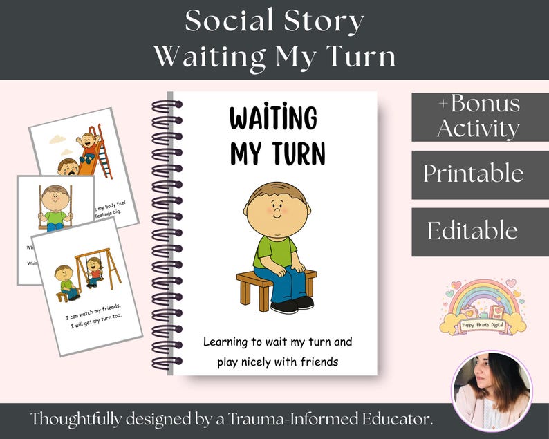 Waiting My Turn Social Story Printable | Autism, Preschool, Toddler ...