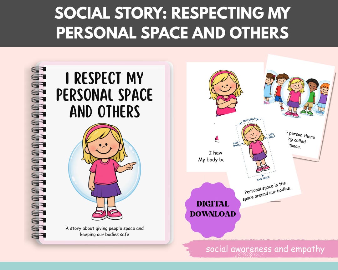 Personal Space Social Story for Kids | SEL Learning, Social Skills ...