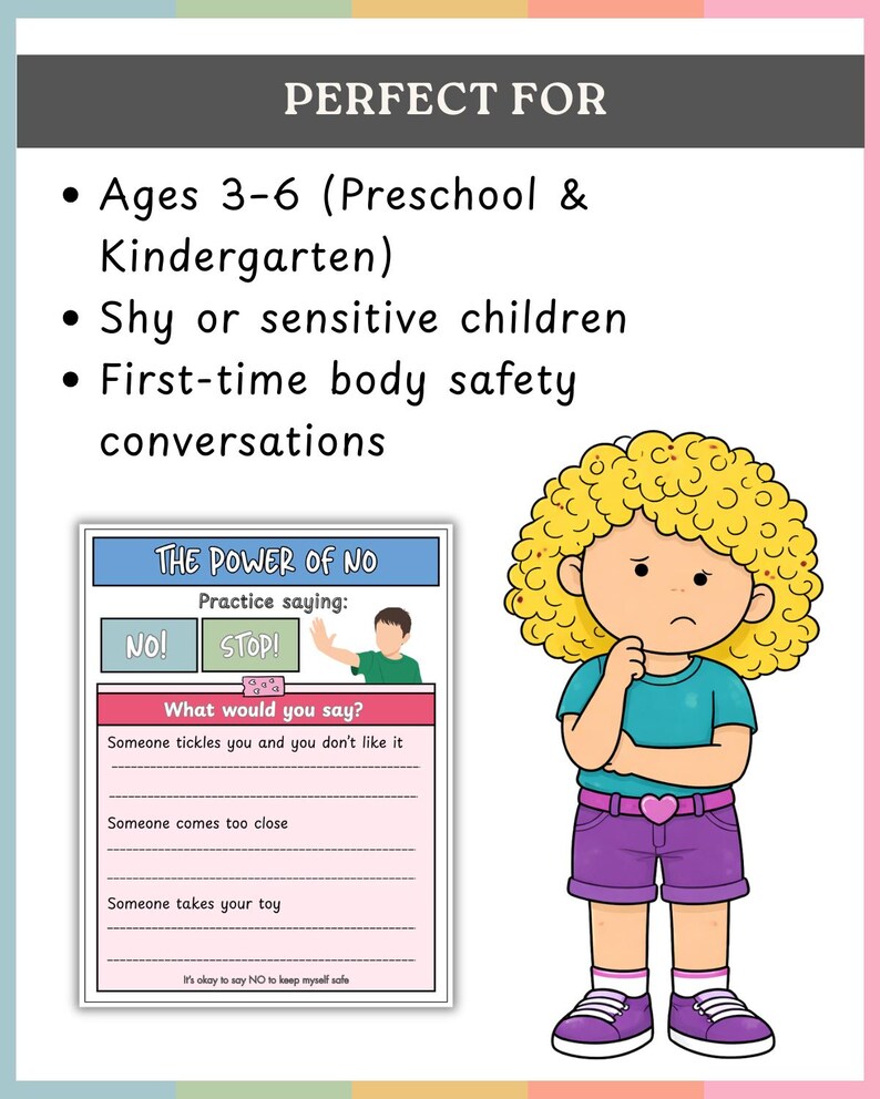 Body Safety Starter Kit for Kids | Body Safety Printable Worksheets ...