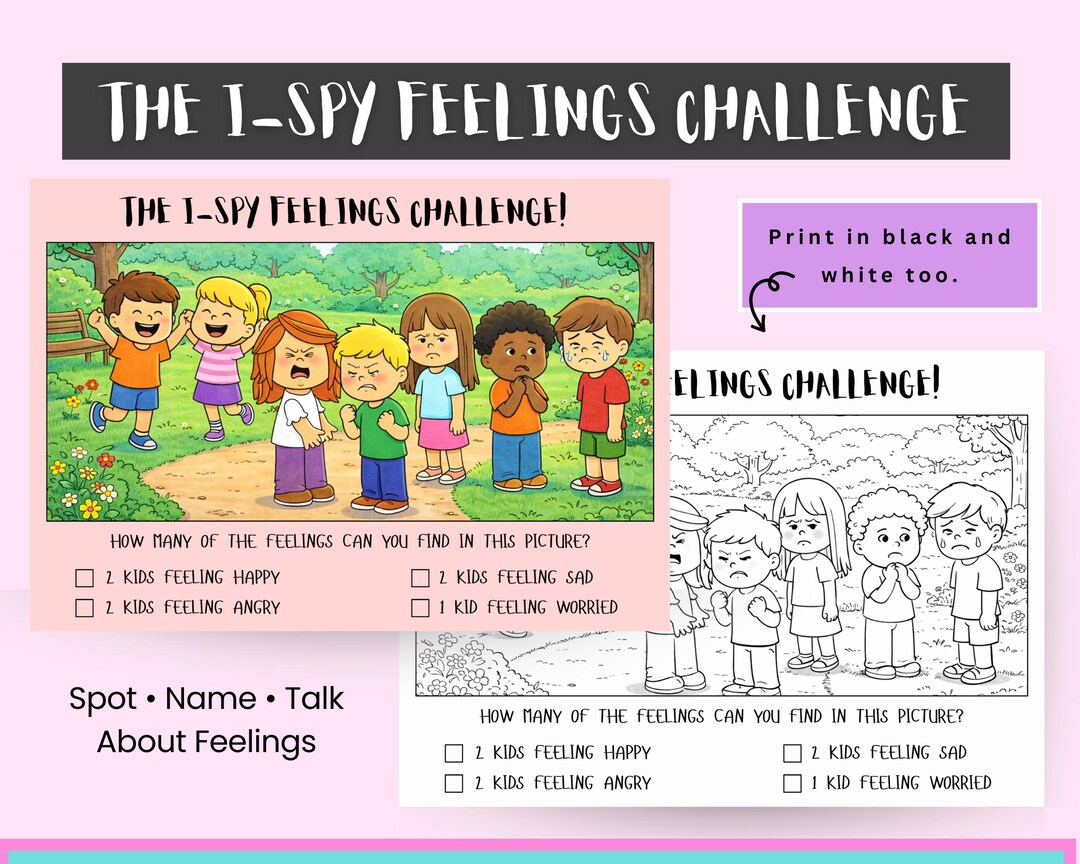 The I-SPY FEELINGS Challenge: Social Emotional Learning Activity (PDF ...