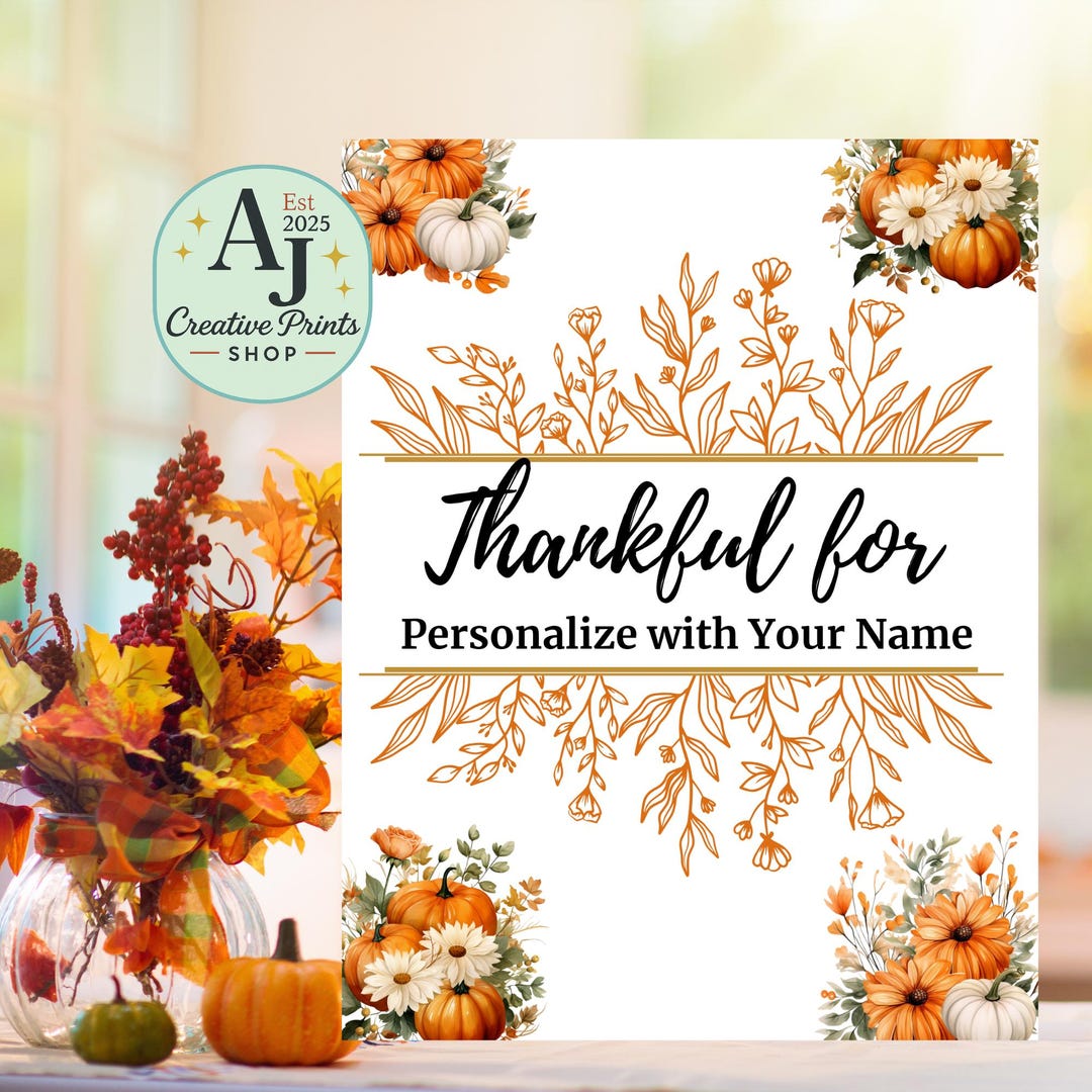 Editable Thanksgiving Table Cards • Friendsgiving Place Name Template ...