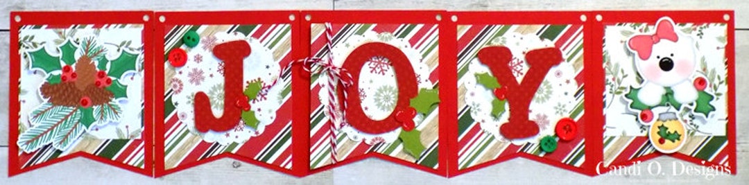JOY Banner Kit DIY Banner Kit Christmas Banner Kit - Etsy