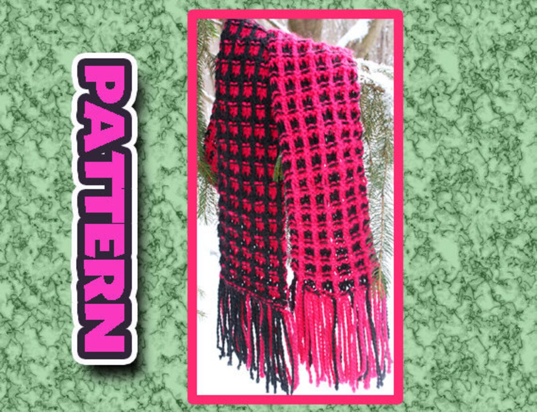 PDF Two Color KNIT SCARF Pattern/ Quick Knit Super Soft Easy Knit ...