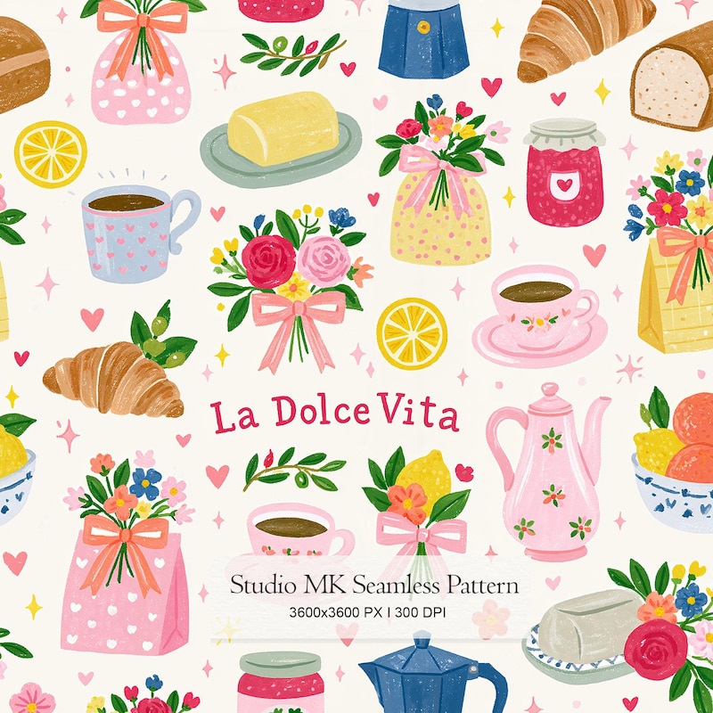 Italian Summer Seamless - Etsy Hong Kong