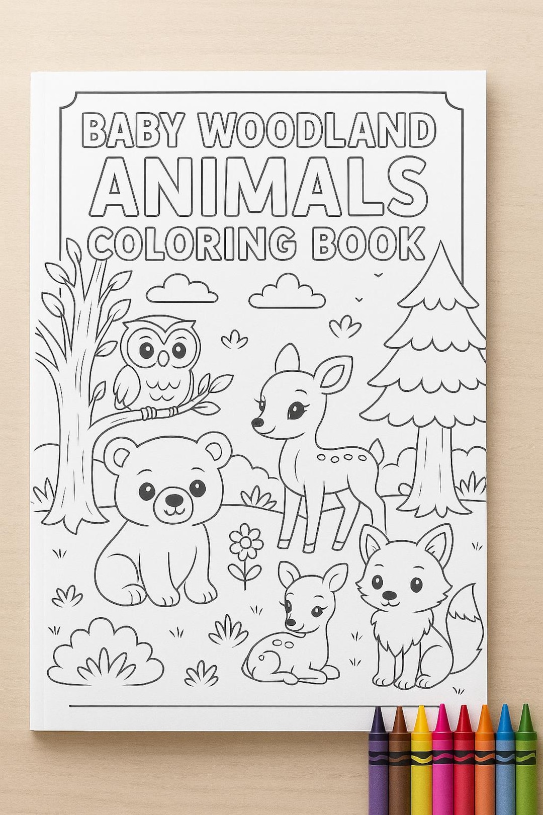 Baby Woodland Animals Coloring Book • 30+ Printable Forest Pages ...
