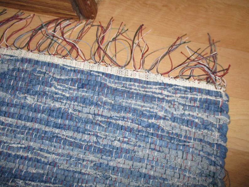Denim Rug Upcycle Rug Jean Rug Handmade Rug Blue Jean Rug - Etsy