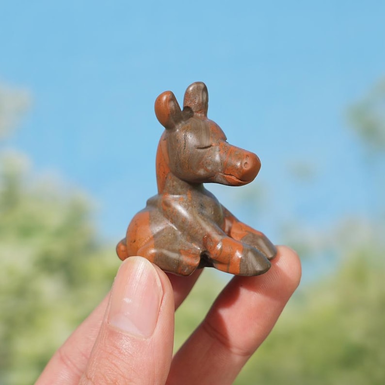 Natural Crystal Sitting Donkey Carving,crystal Animal Statue,home Decor ...