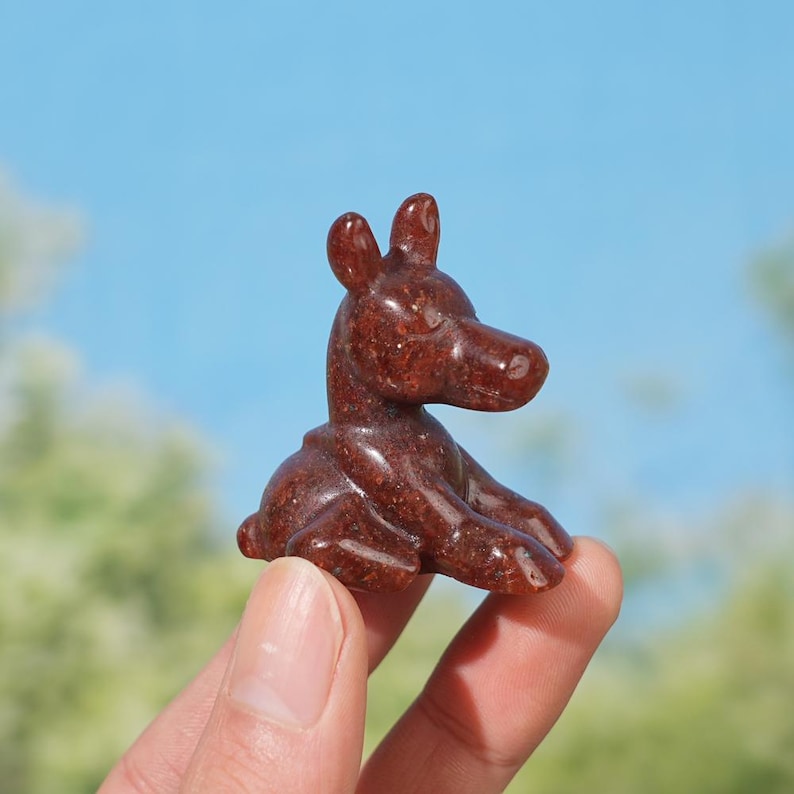 Natural Crystal Sitting Donkey Carving,crystal Animal Statue,home Decor ...