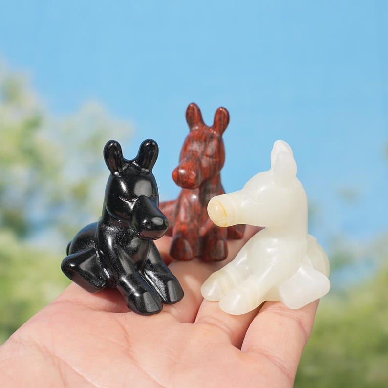 Natural Crystal Sitting Donkey Carving,crystal Animal Statue,home Decor ...