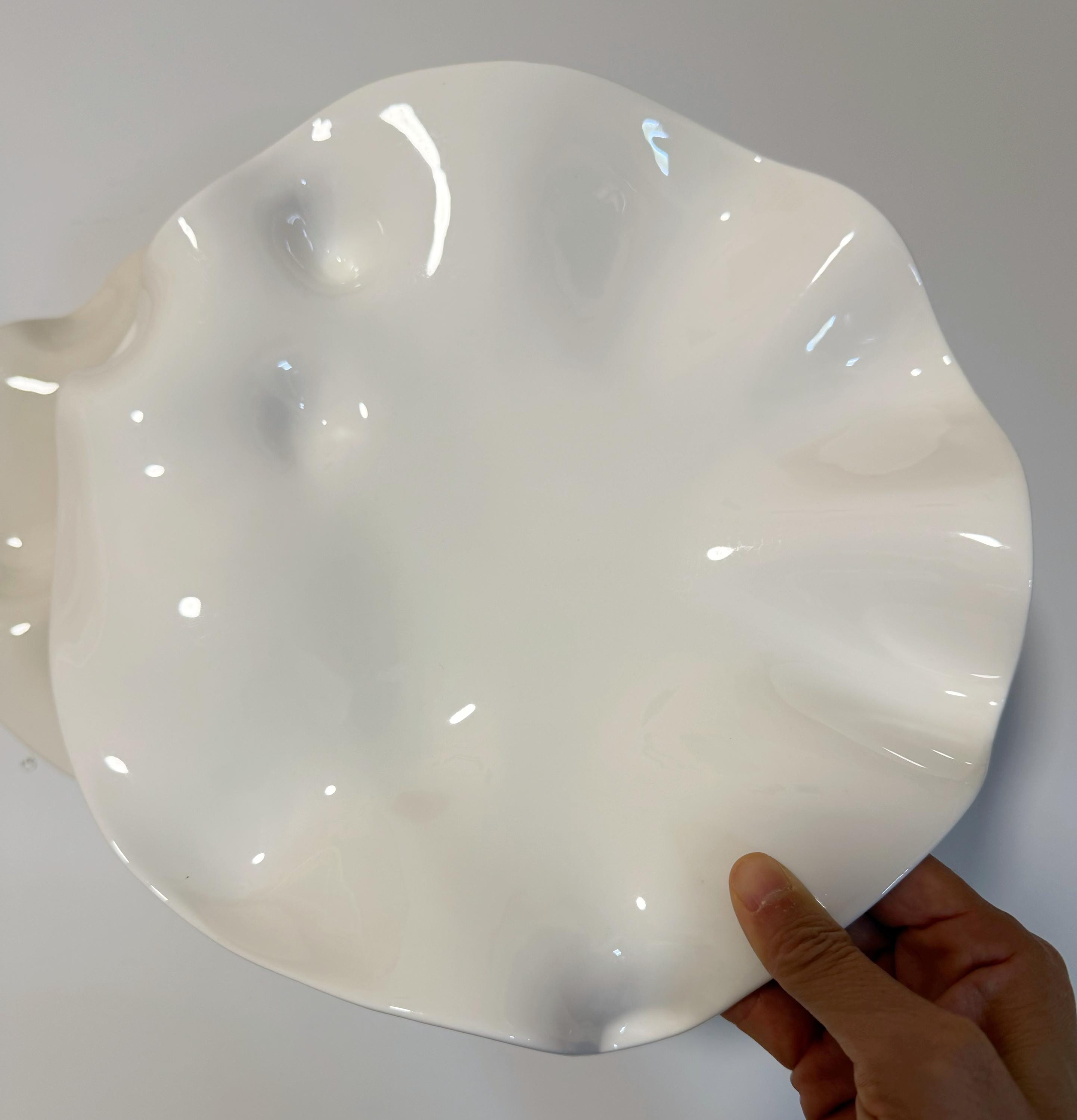 Organic Ceramic Plate — Irregular Wavy Dish for Sashimi, Condiments ...