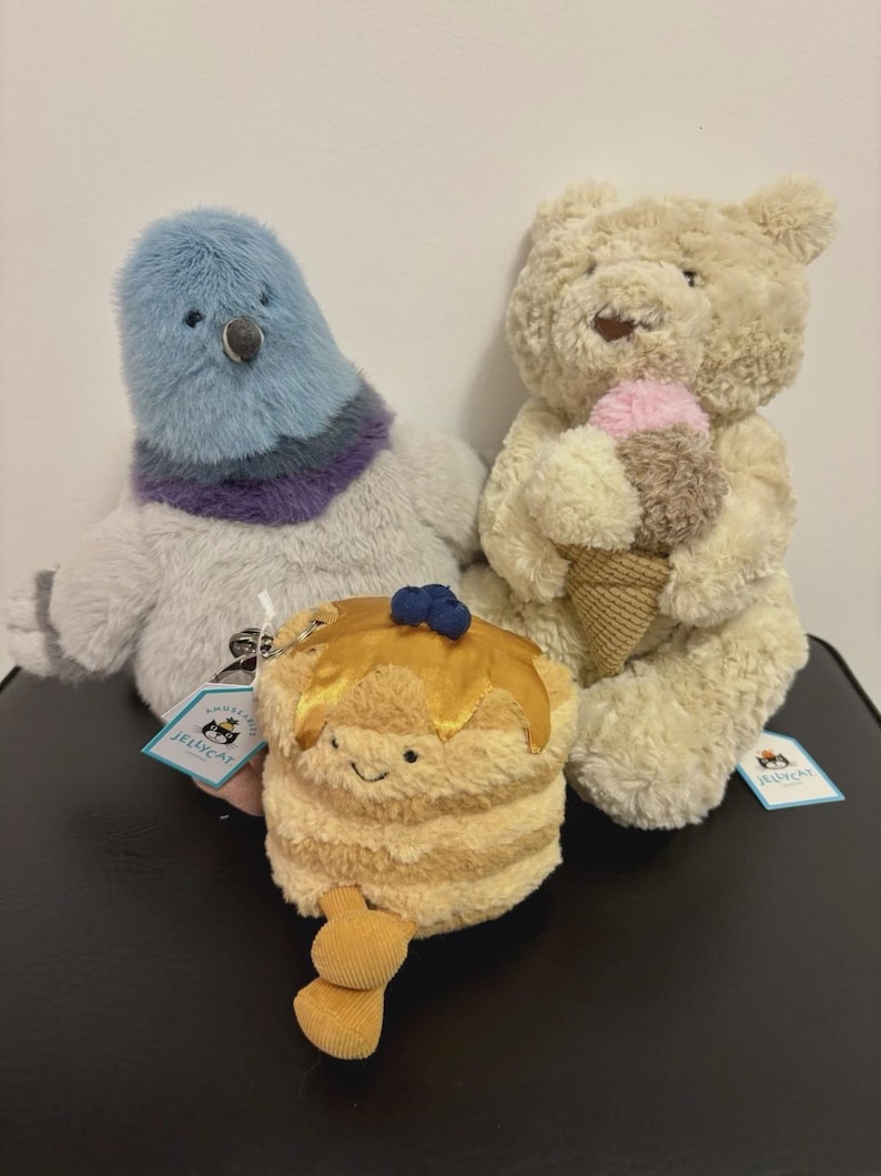 JELLYCAT NYC FAO Oatus Bear Ice Cream Strutton Pigeon Fran Pancake ...