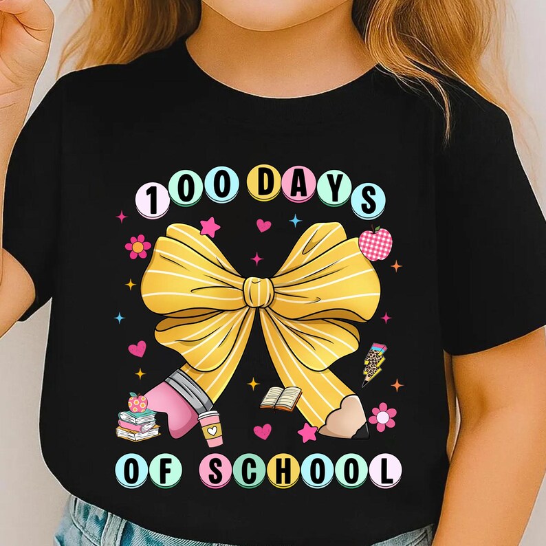 100 Days of School Coquette PNG, Teacher 100 Days Bracelet Png ...