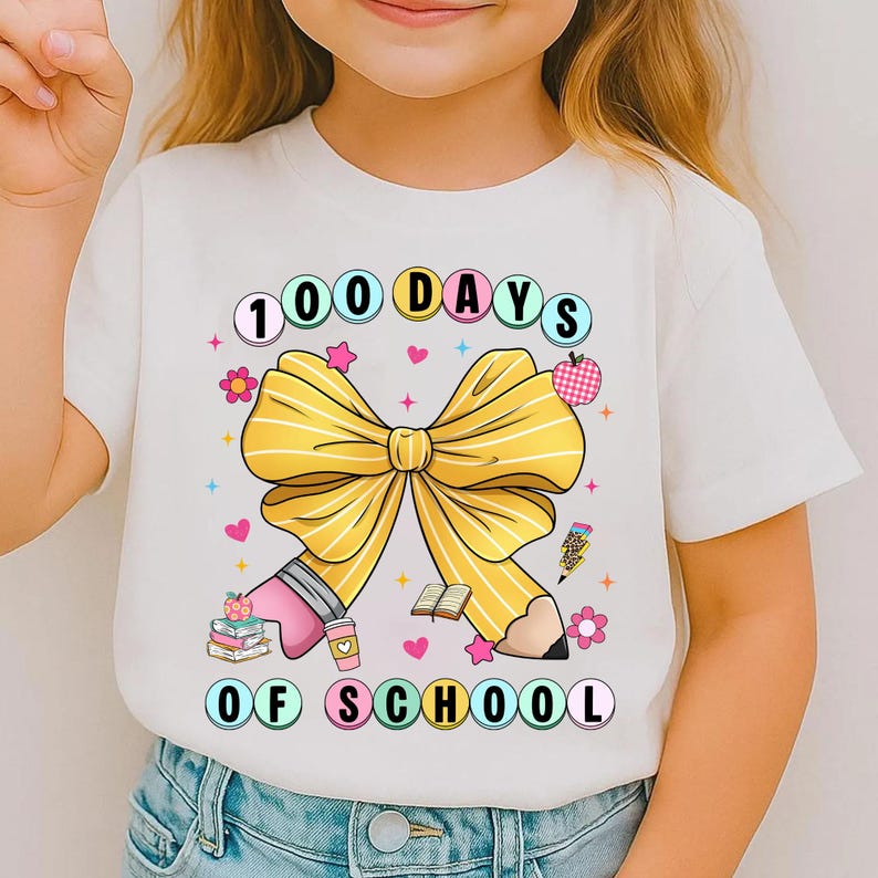 100 Days of School Coquette PNG, Teacher 100 Days Bracelet Png ...