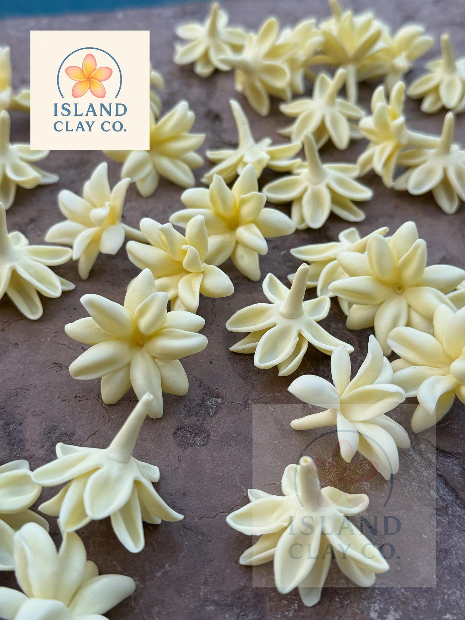 Pikake Jasmine Cream Large Size Clay Flowers for Jewelry Making ...