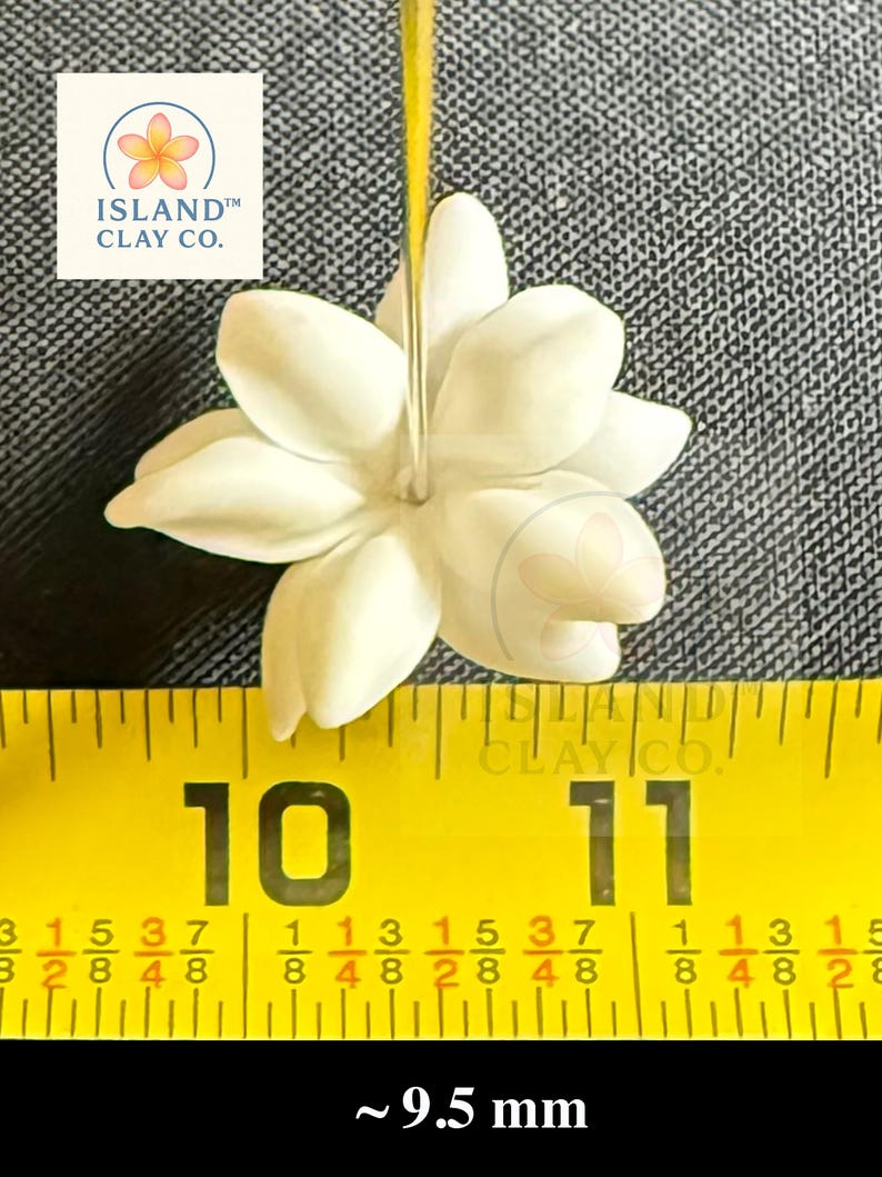 White Pikake Jasmine Clay Flowers for Jewelry Making | Handcrafted Thai ...