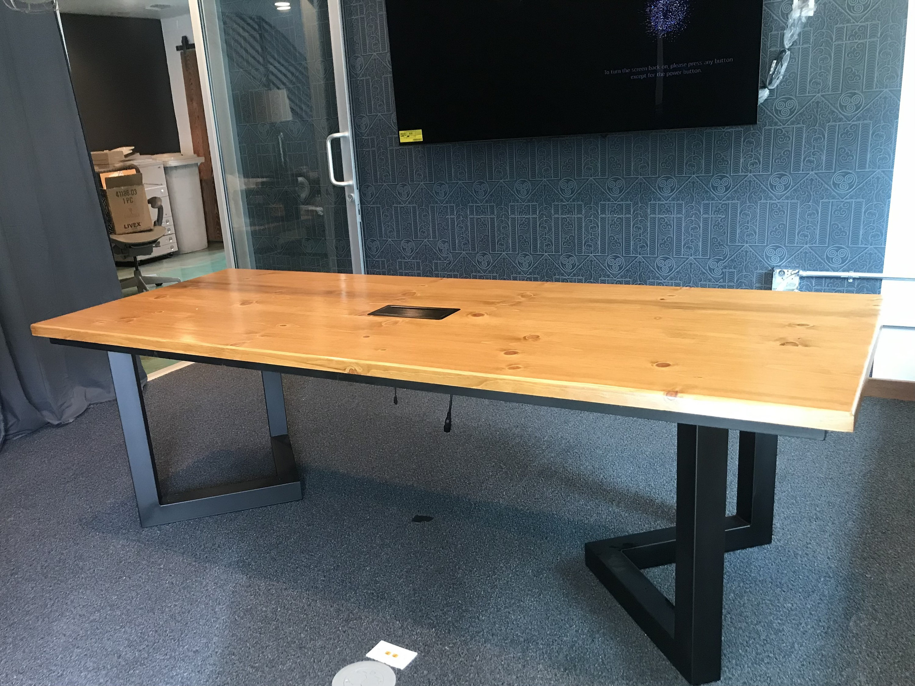 Conference Table With Power || Individually Handcrafted in LA - Etsy
