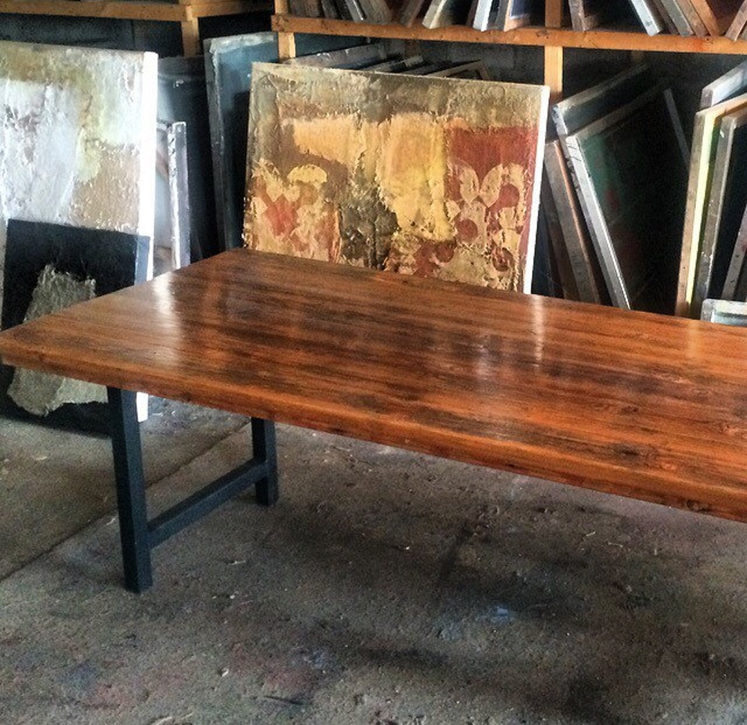 Golden Oak Conference Table Large Dining Table Made in Dtla - Etsy