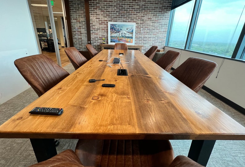 Conference Table With Power || Handcrafted in Los Angeles - Etsy