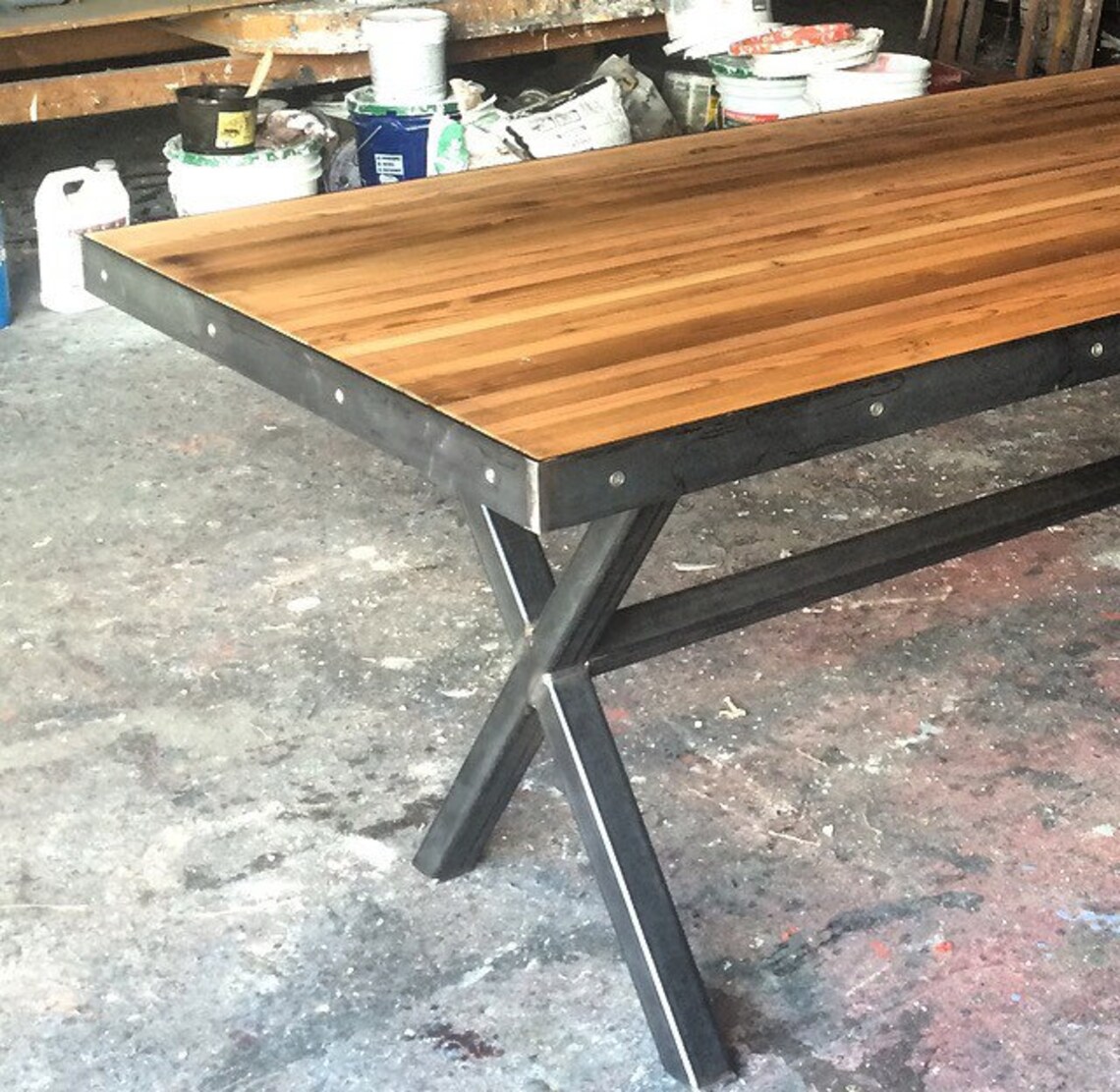 Industrial Steel || Conference Table || Dining Table || Handcrafted in ...
