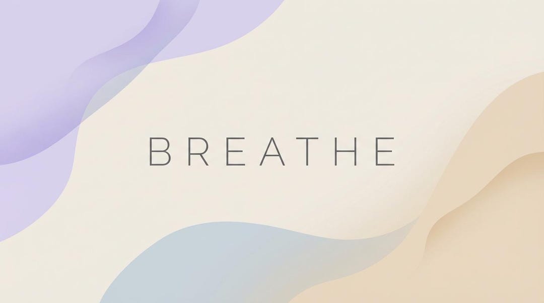 Breathe Horizontal Wall Art | Minimalist Abstract Printable | Neutral ...