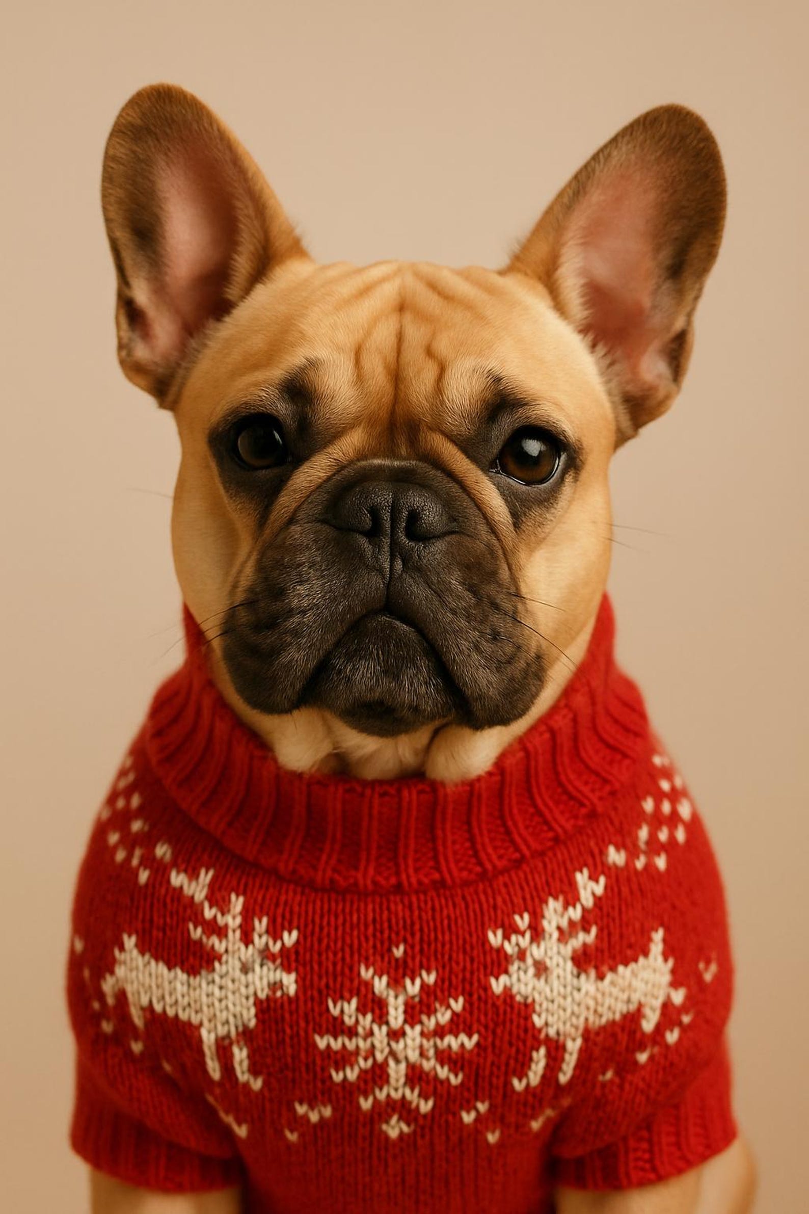 Christmas French Bulldog Printable – Festive Red Sweater Holiday Dog ...