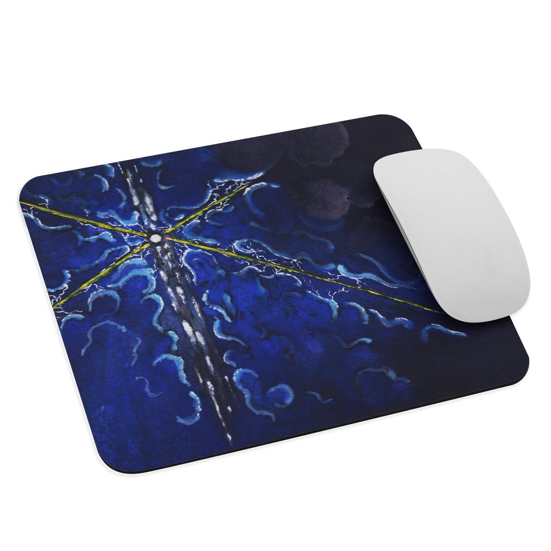Cosmic Lightning Mouse Pad - Etsy