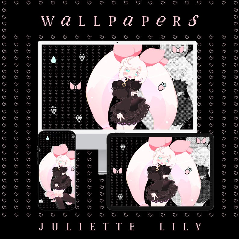 Jirai Kei Girl Wallpaper | Pink Anime Iphone+desktop+ipad Screensaver ...