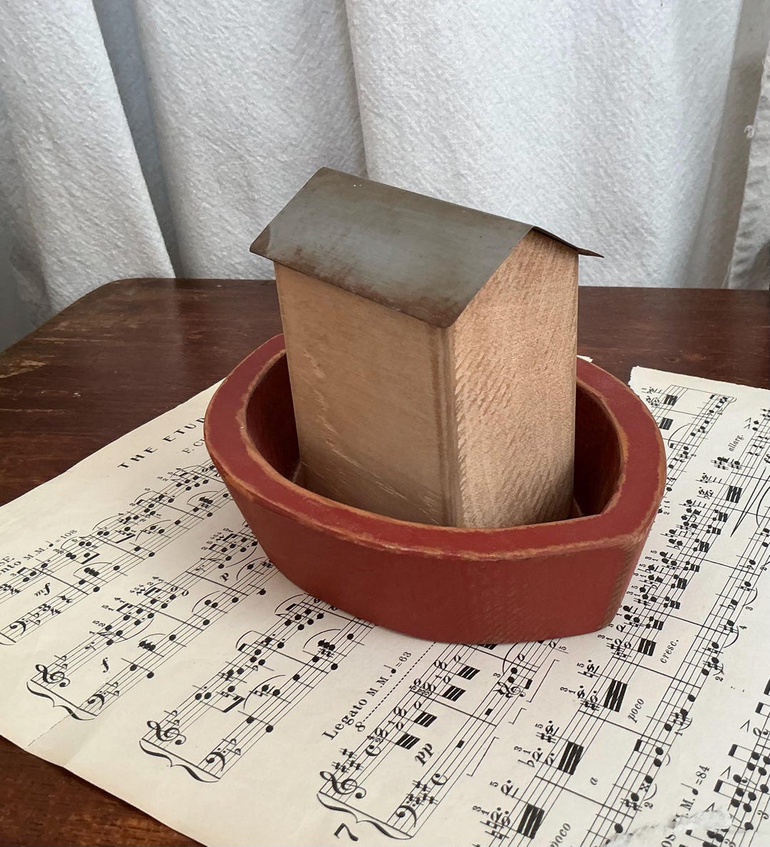 Primitive Noah's Ark-folk Art Noah's Ark-vintage Noah's Ark-hand Made ...